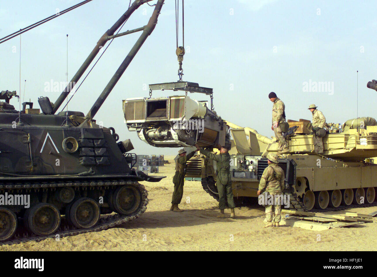 M88 pulling M1 engine Stock Photo - Alamy