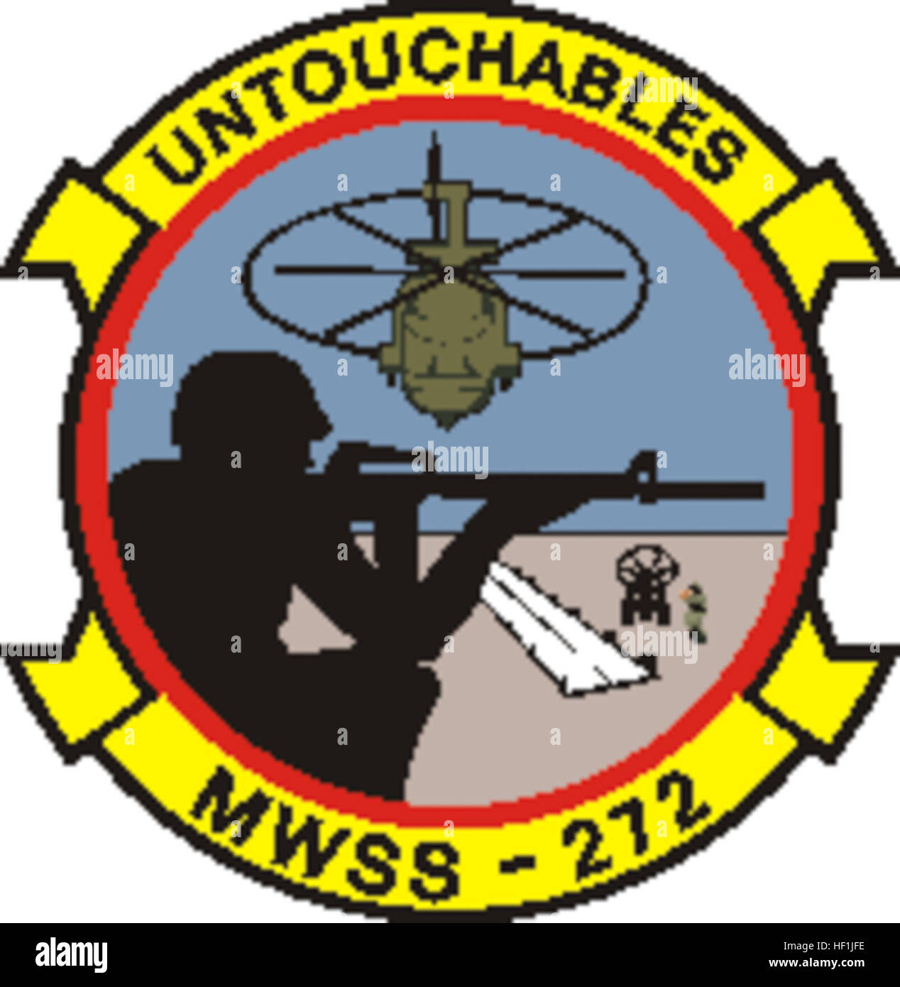 MWSS-272 insignia represents Marine Wing Support Squadron 272 ...
