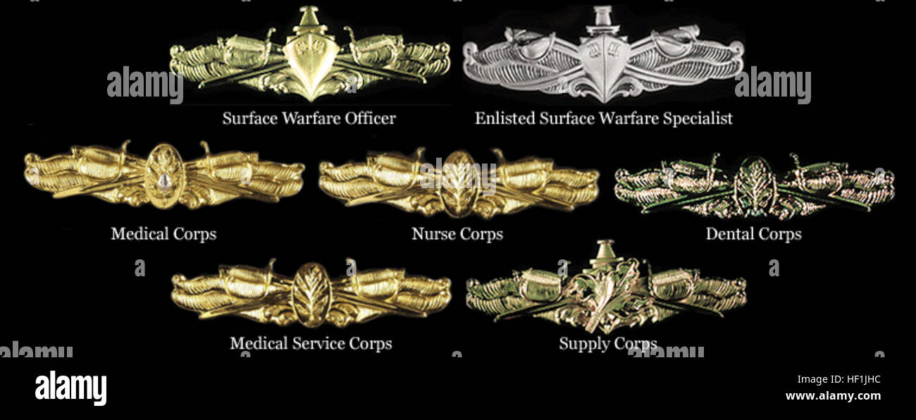 Navy Surface Warfare Insignia Stock Photo - Alamy