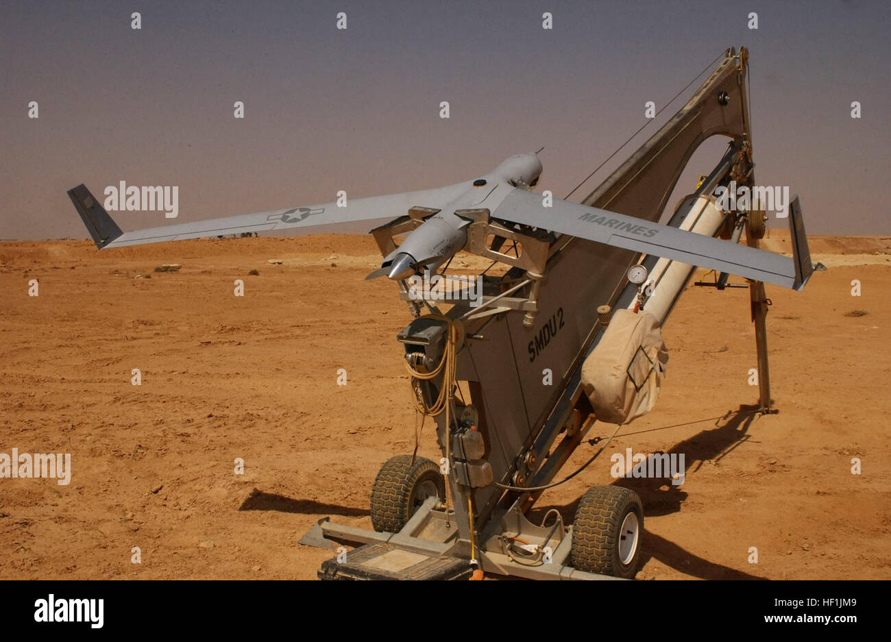 ScanEagle UAV catapult launcher 2005-04-16 Stock Photo - Alamy