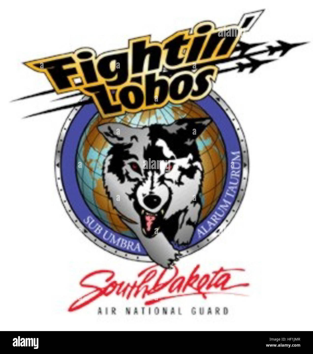 South Dakota Air National Guard Fightin Lobo patch Stock Photo - Alamy