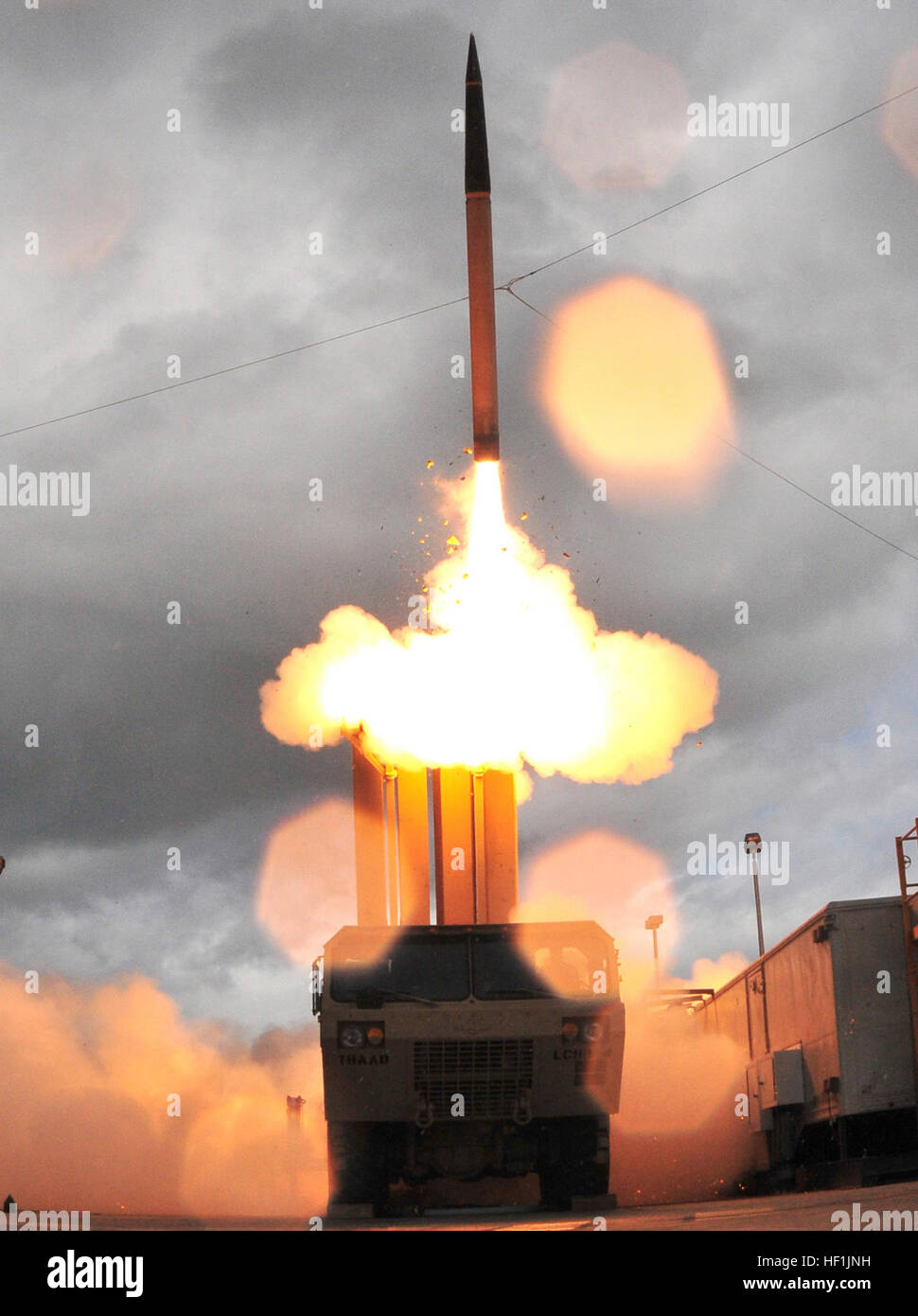 Thaad missile and launcher Stock Photo - Alamy