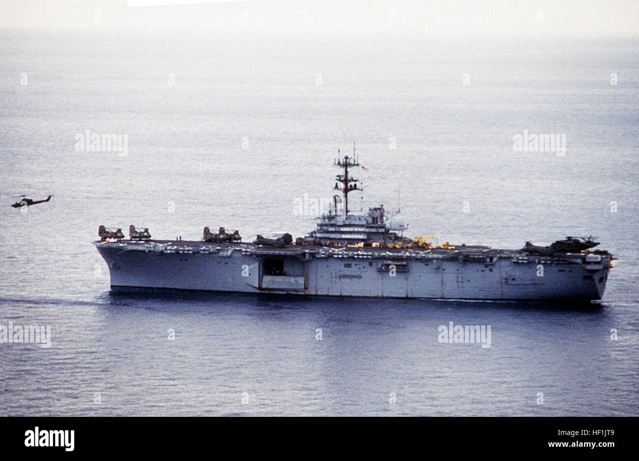 USS Guam (LPH-9) off Lebanon 1983 Stock Photo - Alamy