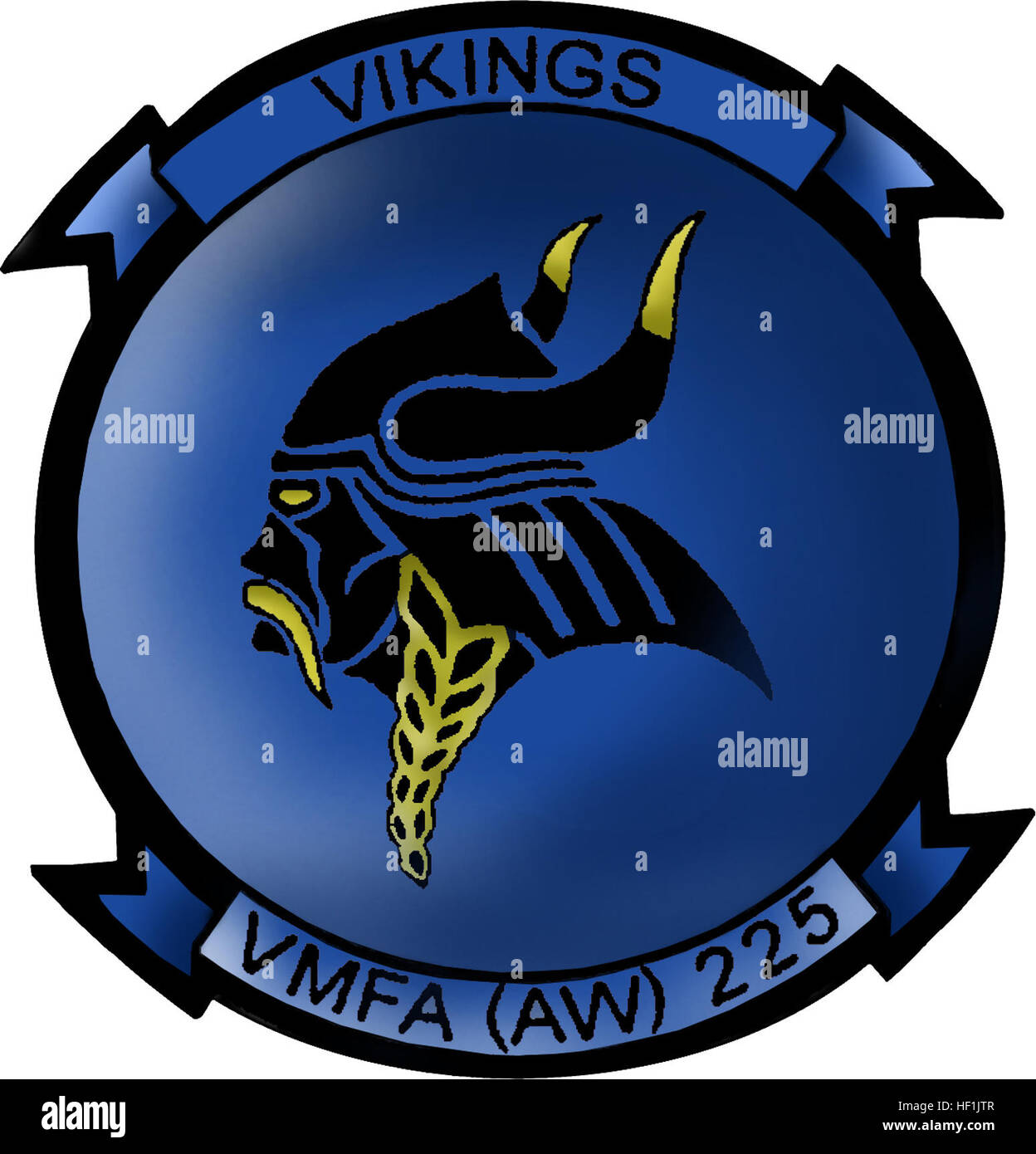 The VMFA (AW)-225 squadron insignia represents the Marine All-Weather ...