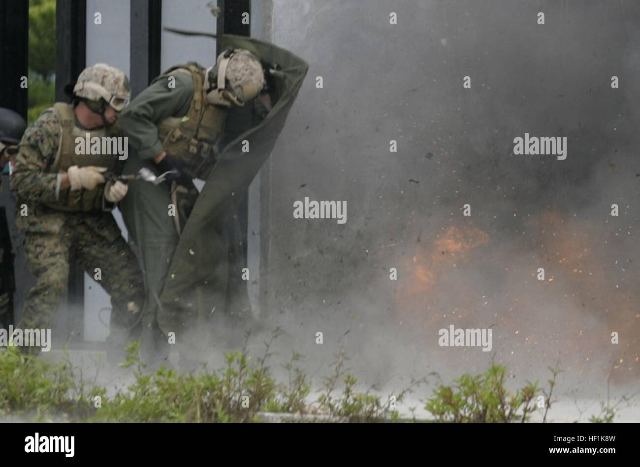 Explosive breach 2 Stock Photo - Alamy