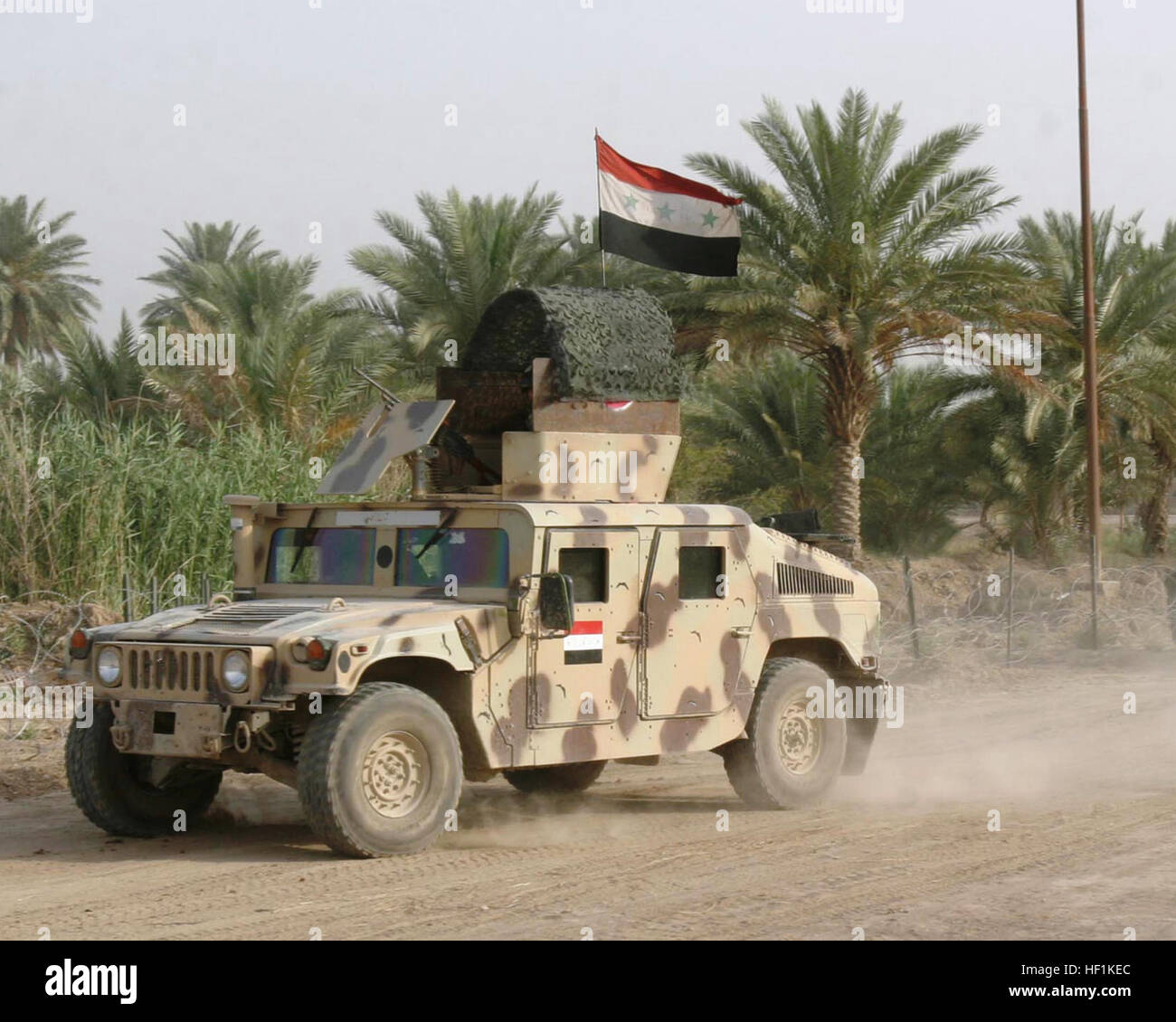 A high mobility multipurpose wheeled vehicle with 1st Brigade, 1st ...