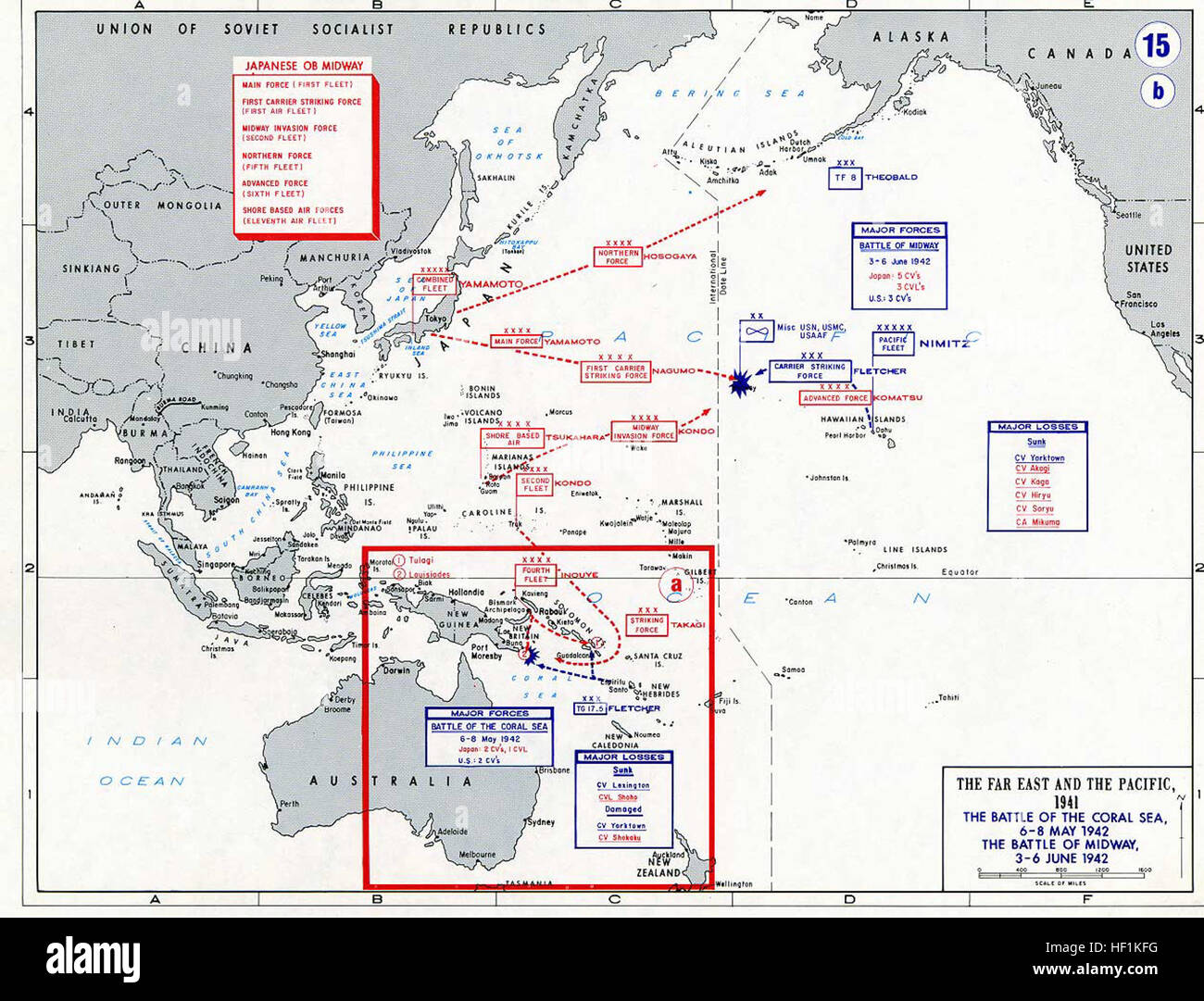 Midway map hi-res stock photography and images - Alamy