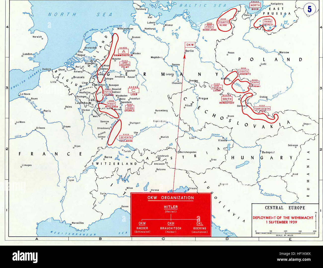 A detailed military map showing operational areas, terrain features ...