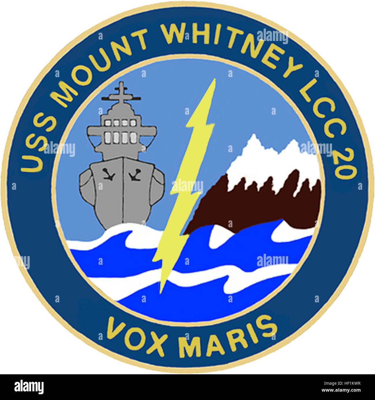 USS Mount Whitney LCC-20 Crest Stock Photo - Alamy