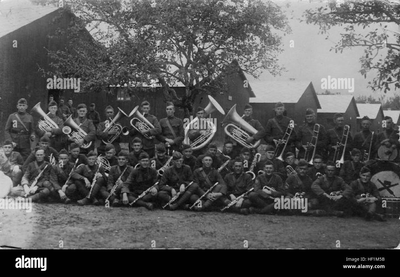 142nd Field Artillery Regimental Band in Europe, 1918 Stock Photo - Alamy