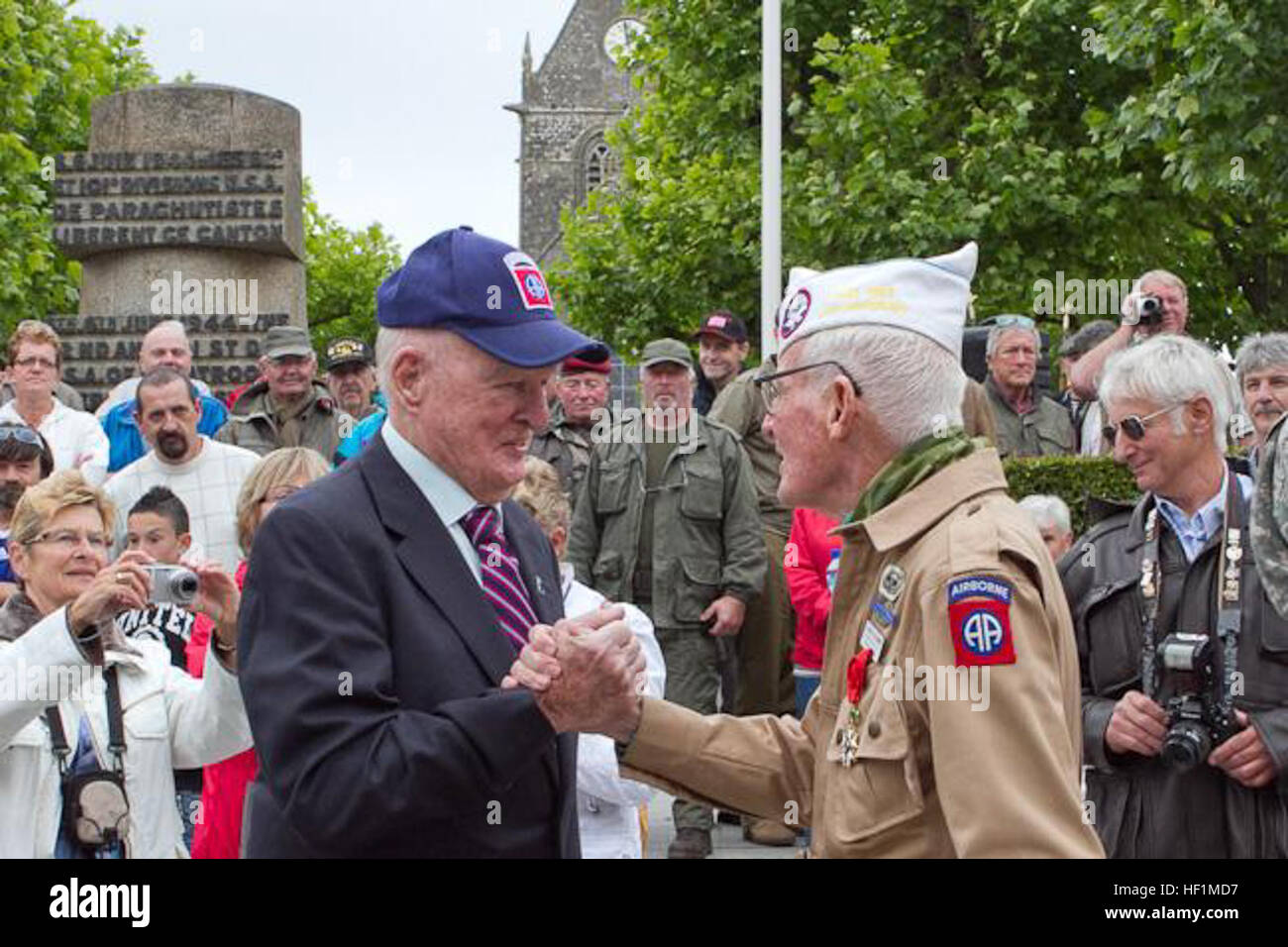 Special honorees in the D-Day celebration congratulate each other ...