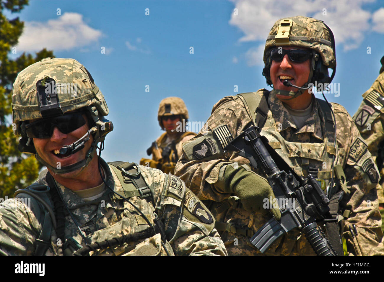 U.S. Army Brig. Gen. John Uberti, and U.S. Army Col. Sean Jenkins share ...