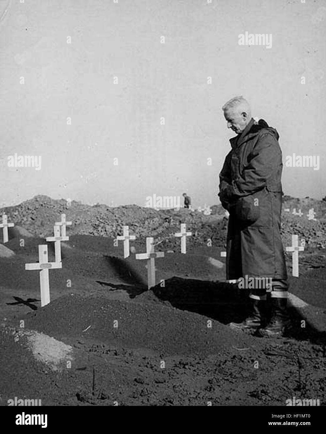Major General O.P. Smith at Hungnam during the Korean War Stock Photo ...