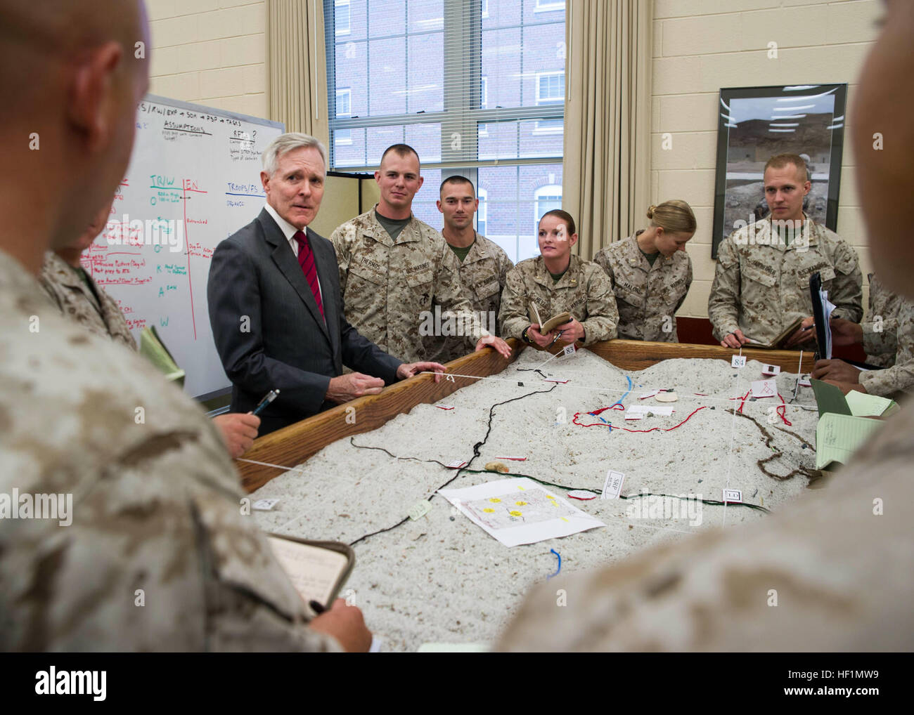 Secretary of the Navy Ray Mabus speaks with newly-commissioned Marine ...