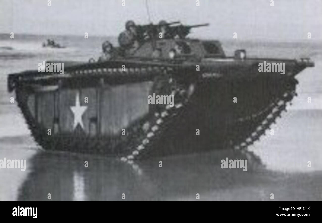 Landing Vehicle Tracked 2 (LVT-2) is an amphibious assault vehicle used ...