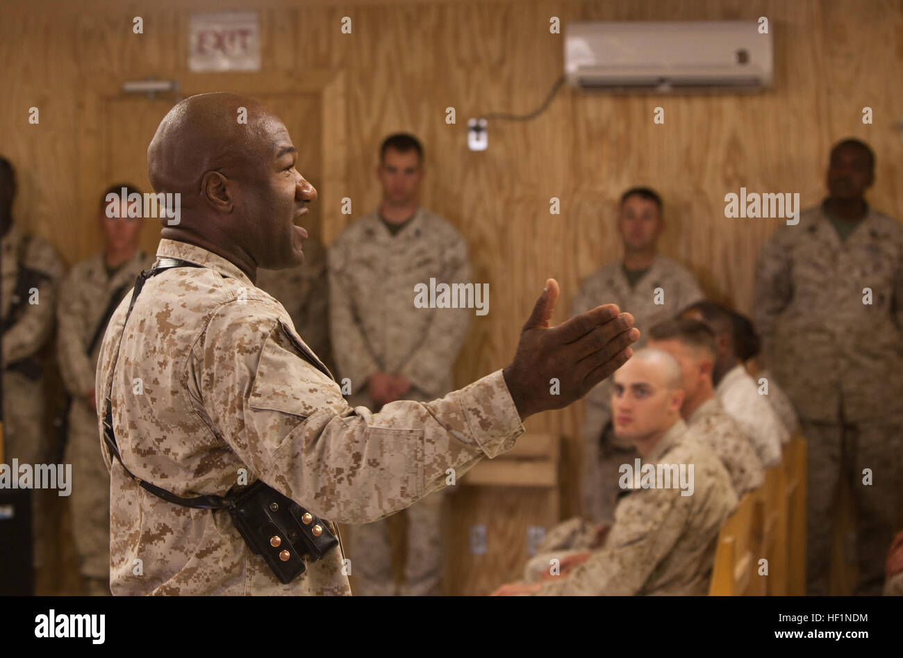 Sgt. Maj. Paul Archie, the guest of honor at the Corporals Course ...