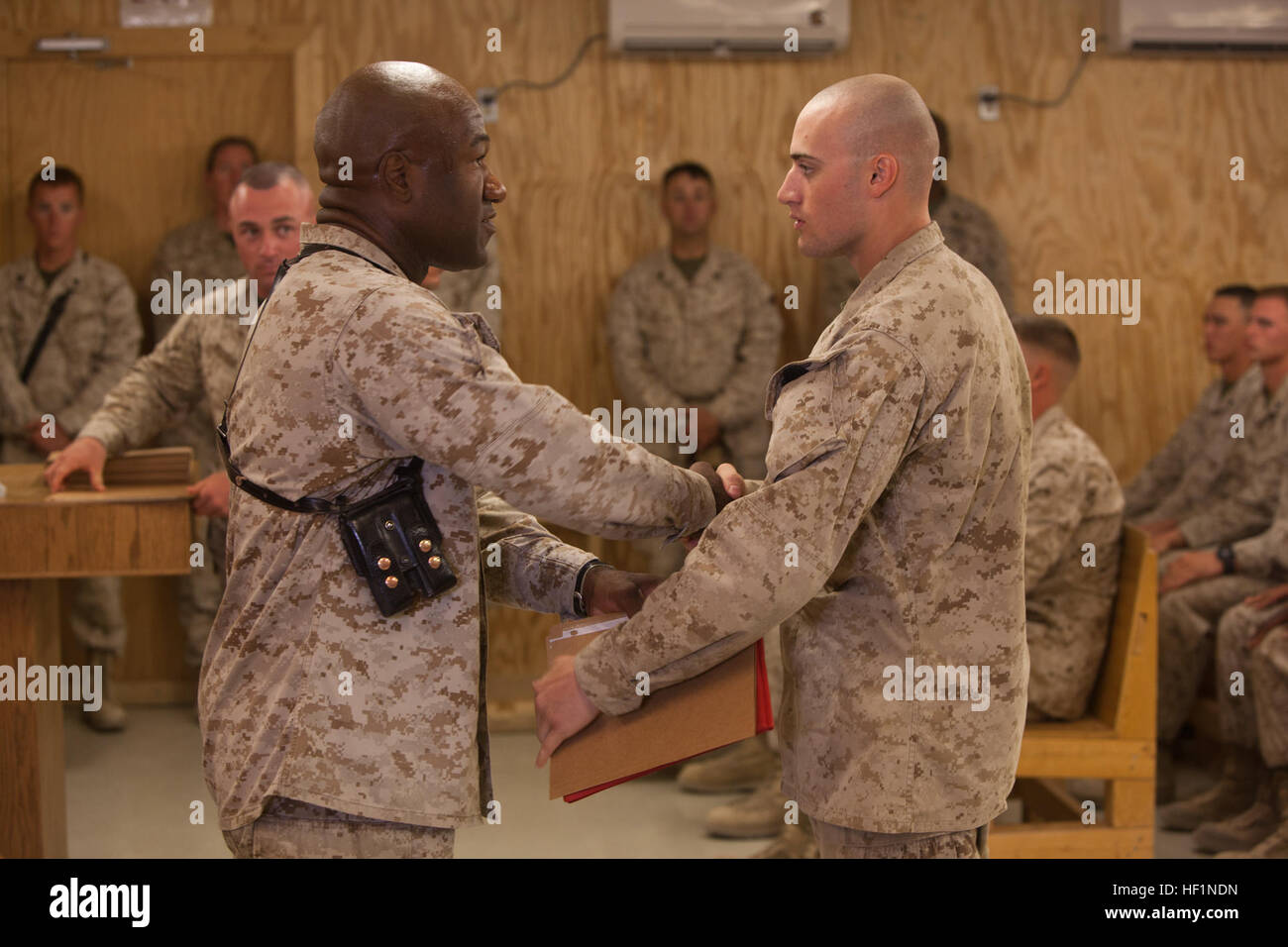 Sgt. Maj. Paul Archie (left), the guest of honor at the Corporals ...