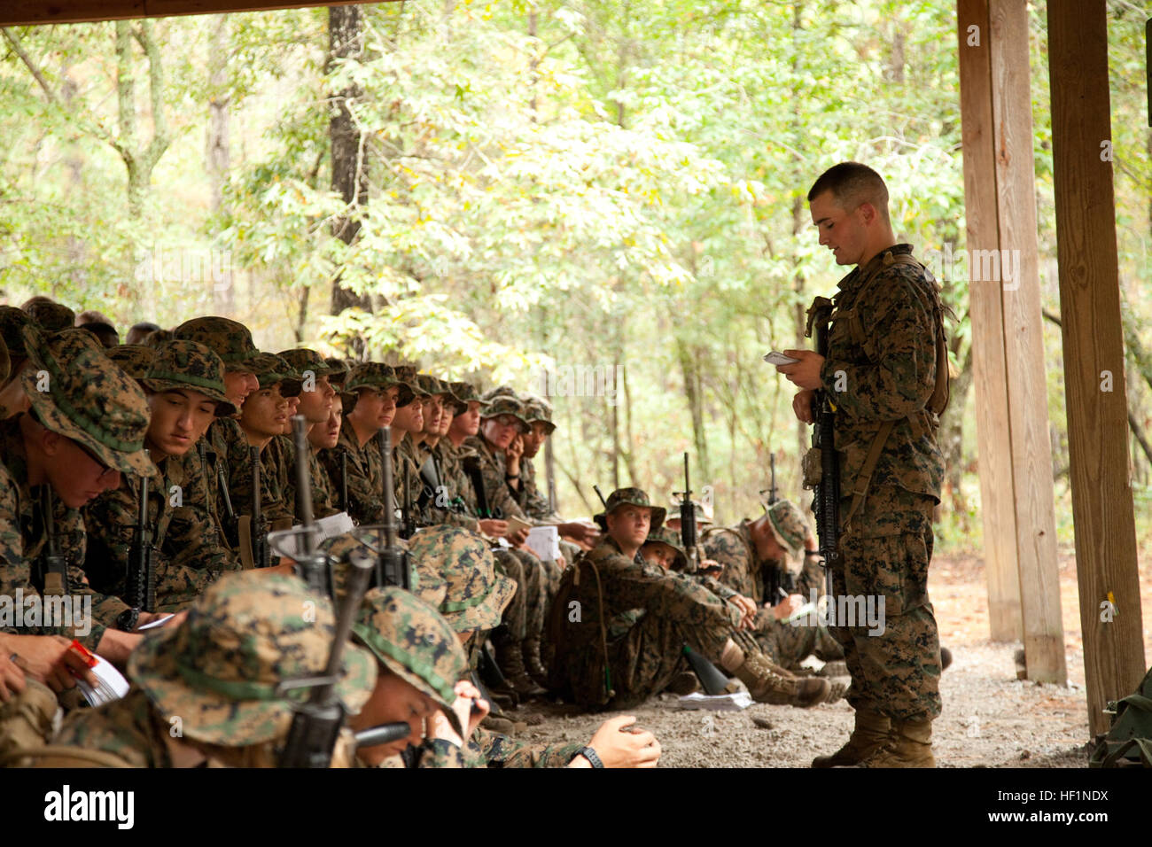 U.S. Marines from Delta Company, Infantry Training Battalion (ITB ...