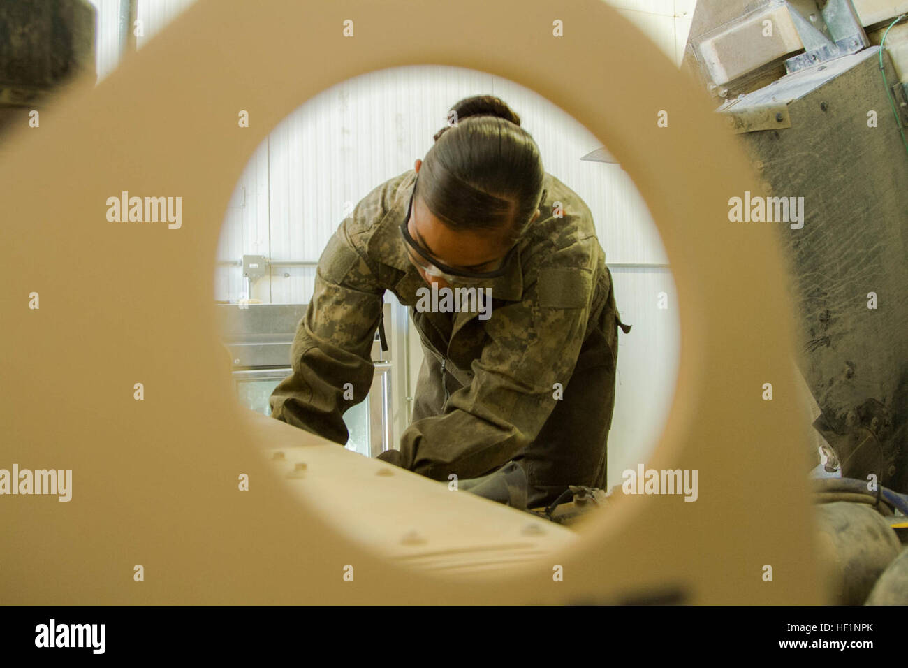Spc. Stephanie Reyes, a wheeled vehicle mechanic with Company B ...
