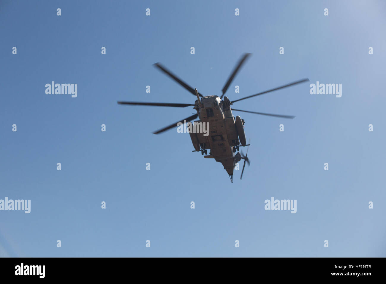 A U.S. Marine Corps CH-53E Super Stallion transport helicopter with ...