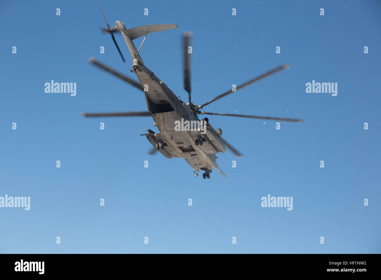 A U.S. Marine Corps CH-53E Super Stallion transport helicopter with ...