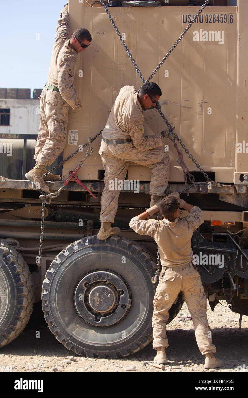 Three Marines with Combat Logistics Regiment 2, Regional Command ...