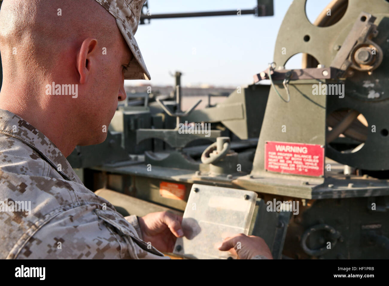 U.S. Marine Corps Chief Warrant Office 2 Martin Hood, maintenance ...