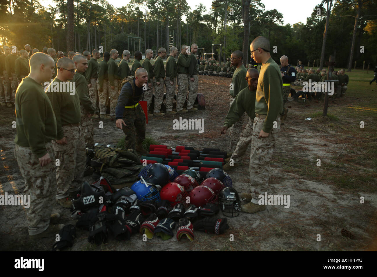 Sgt. Donald Miller, a drill instructor with Platoon 3000, Mike Company, 3rd Recruit Training ...