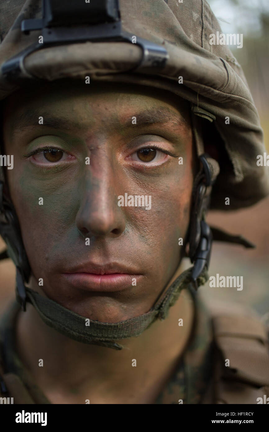 U.S. Marine Private Anthony Stoltzfus, a student from Delta Company ...