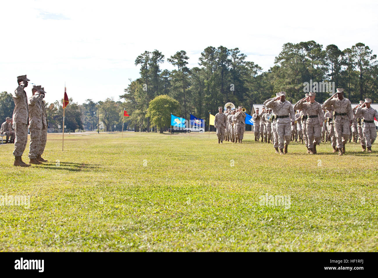 U.S. Marines Corps Lt. Col. Ricardo T. Player with Sergeants Maj ...