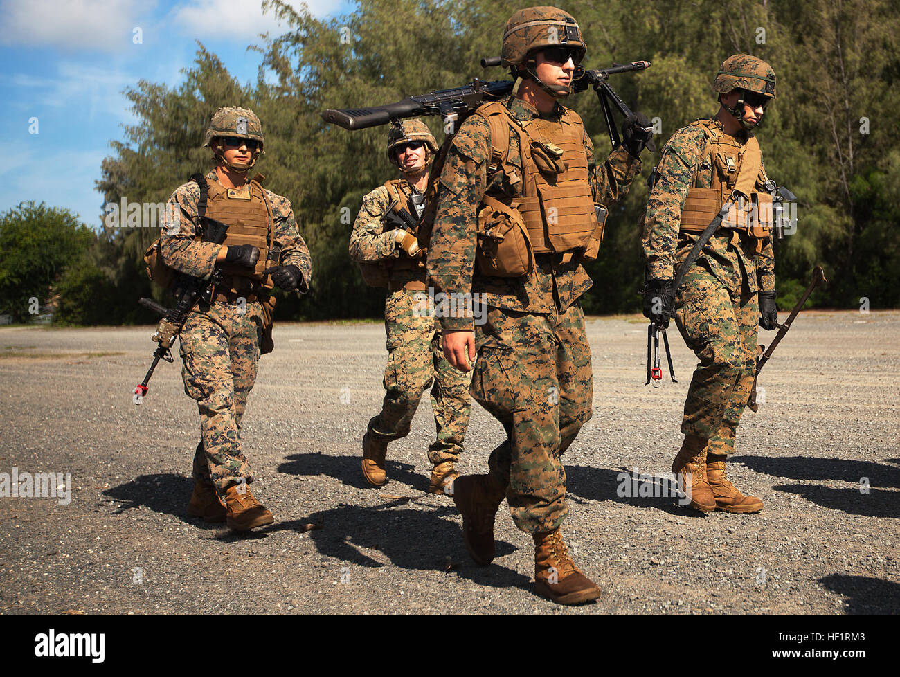 MARINE CORPS TRAINING AREA BELLOWS, Hawaii — Marines with first platoon ...
