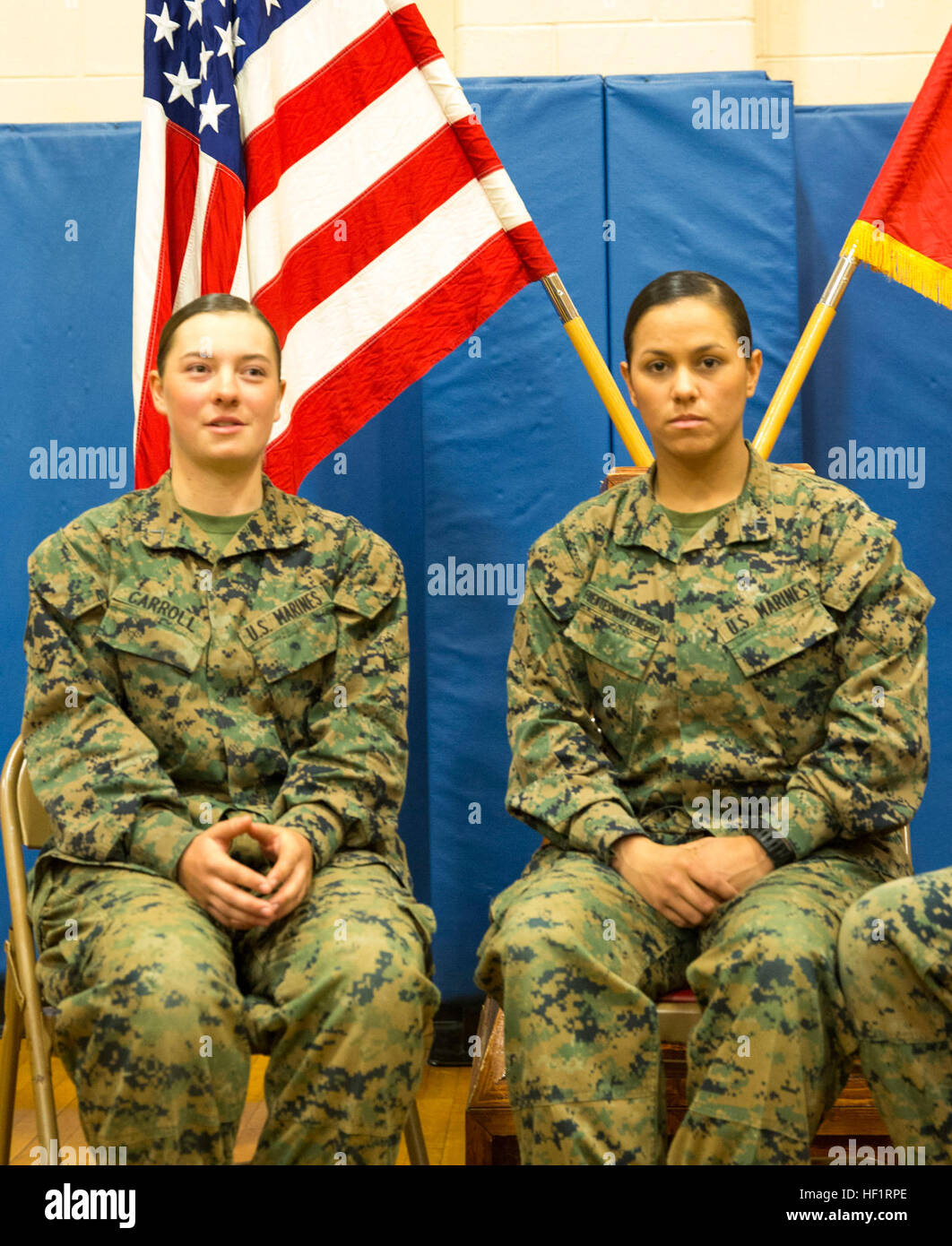 Pfc. Julia Carroll, 18, native of Idaho Falls, Idaho, and Pfc. Cristina ...