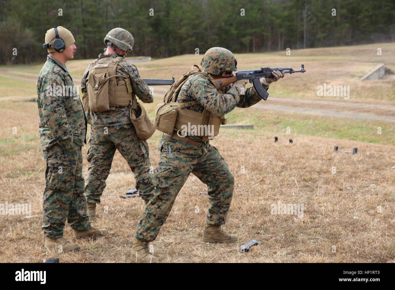 Marines with 3rd Battalion, 8th Marine Regiment shoot foreign weapons ...