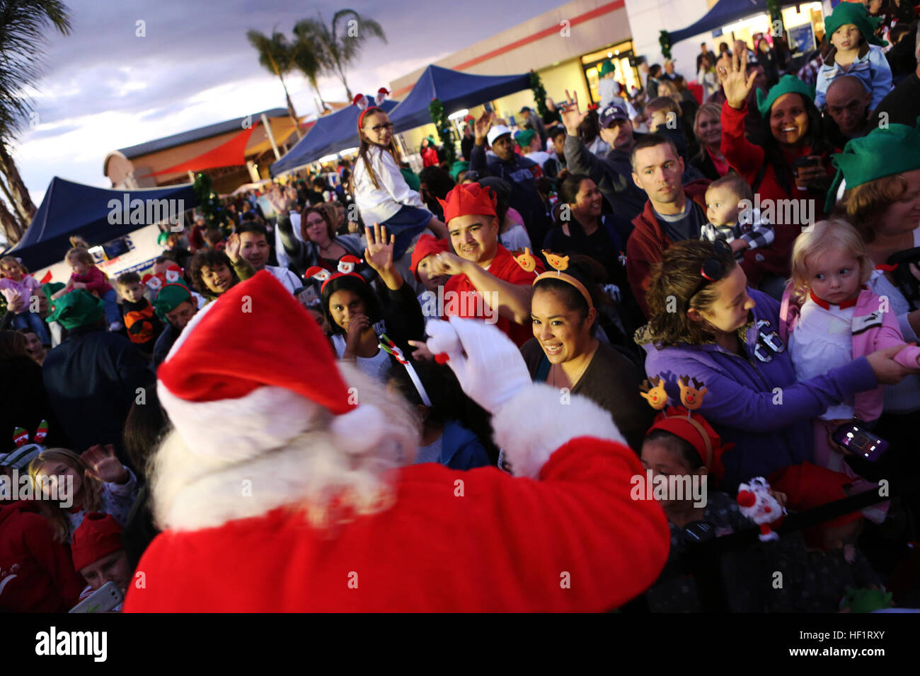 Santa gets children's Christmas wish lists' aboard Marine Corps Air ...