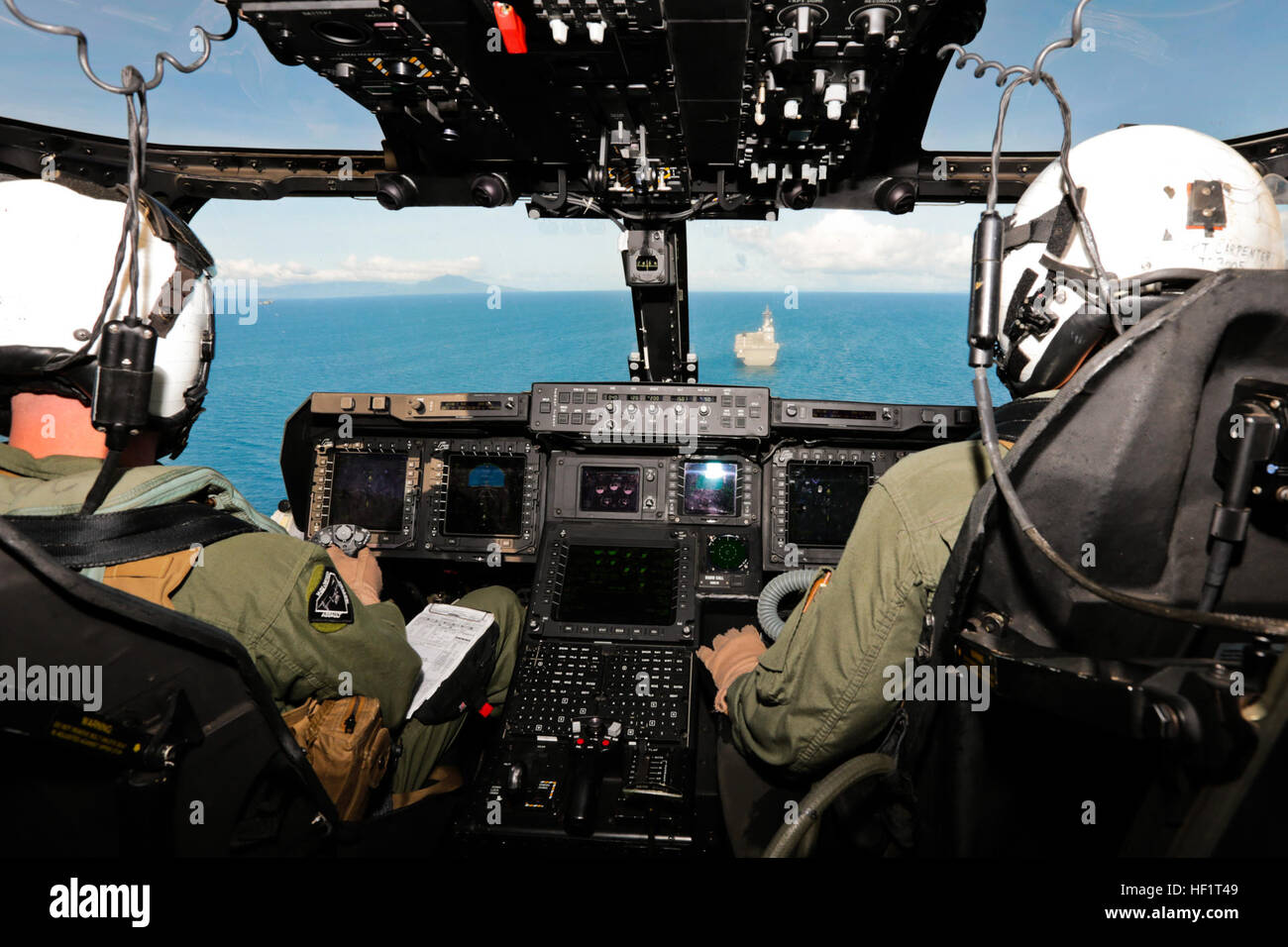 U.S. Marine Corps Capt. Josh Carpenter, right, and Capt. Robert Swartz ...