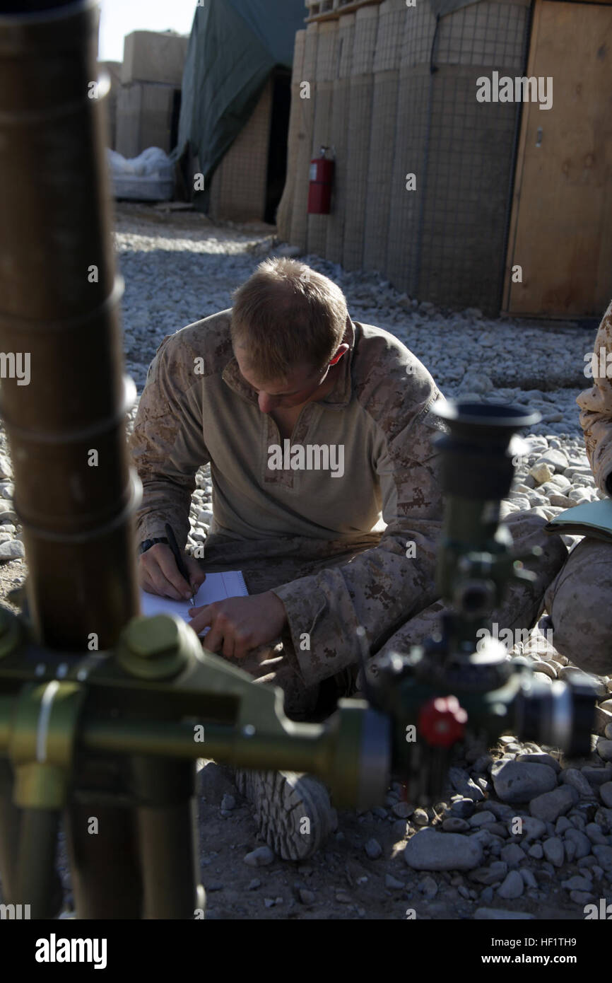 U.S. Marine Corps Pfc. Mikal Brown, a machine gunner with Weapons ...