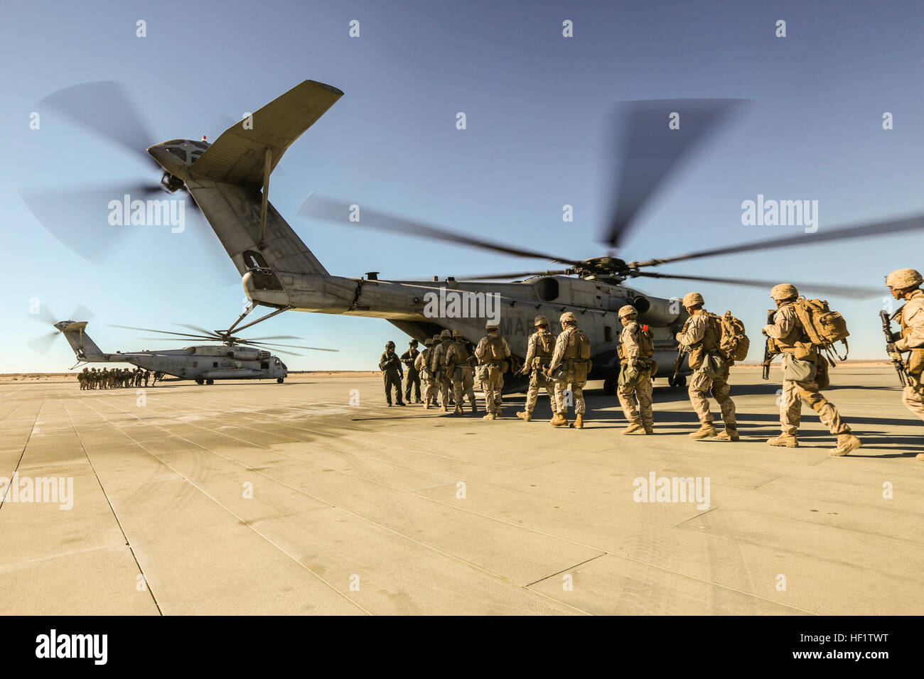 U.S. Marines with Bravo Company, 1st Battalion, 5th Marines (1/5) board ...