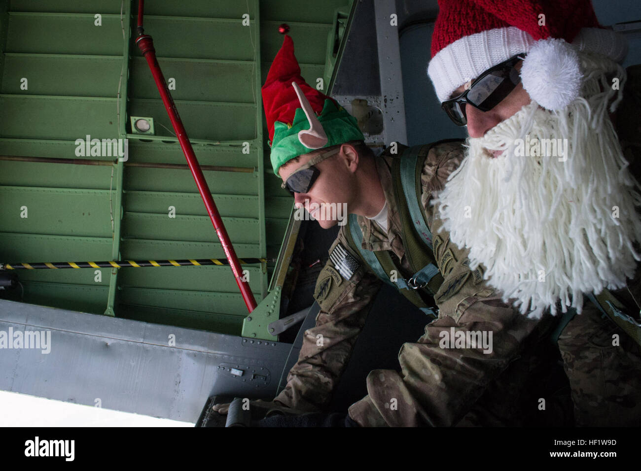 Santa Watching Over A Soldier