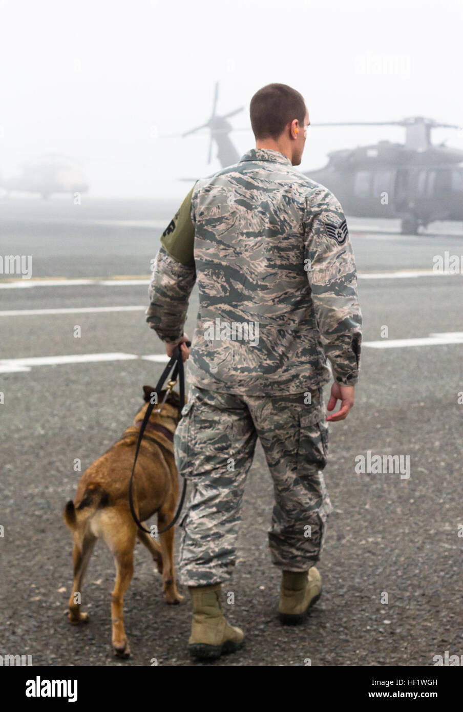 Tech. Sgt. Andrew Montgomery, an Air Force military working dog handler ...