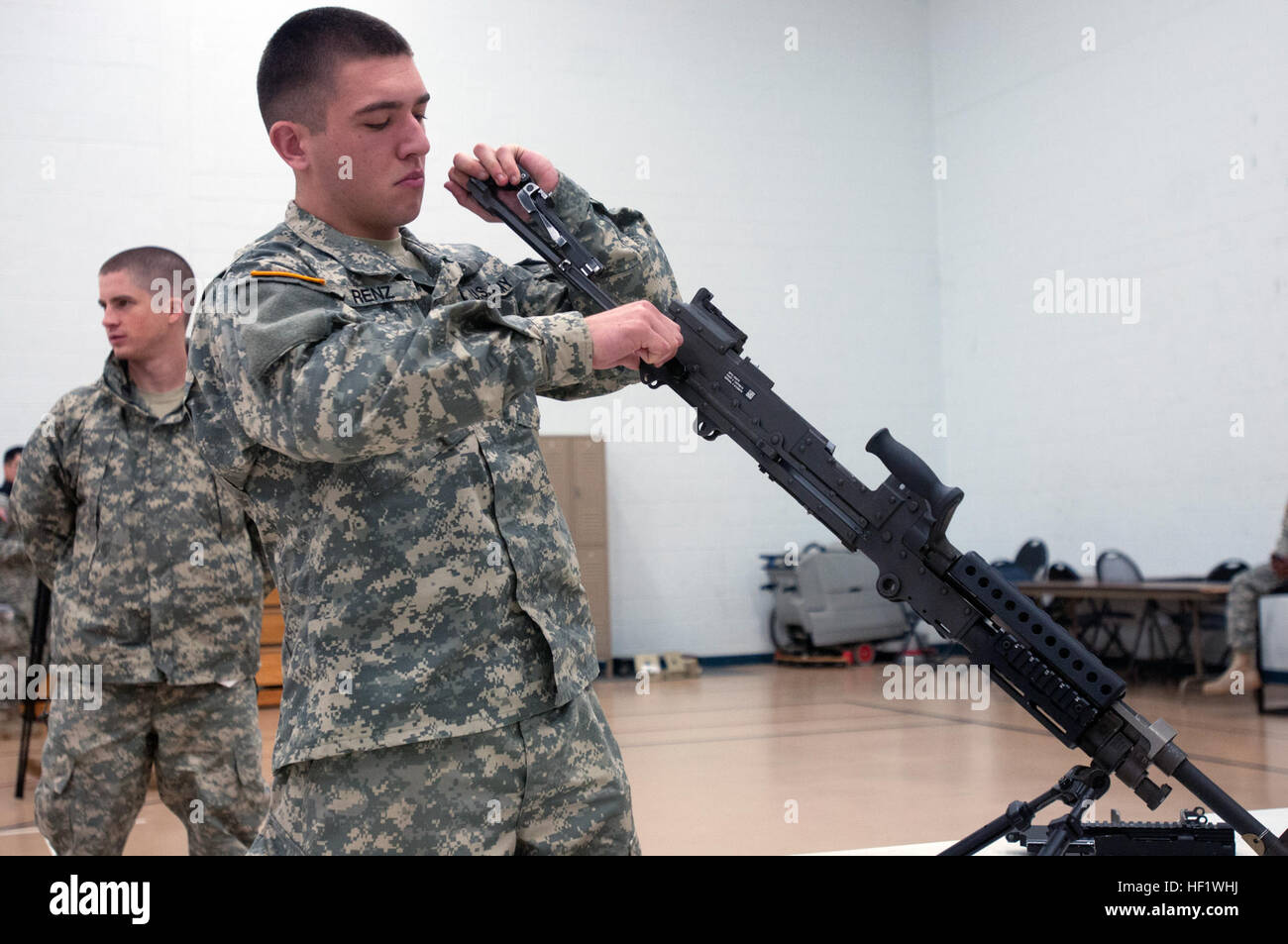 Pfc. Lucas Renz, a computer detection and system repairer with the ...