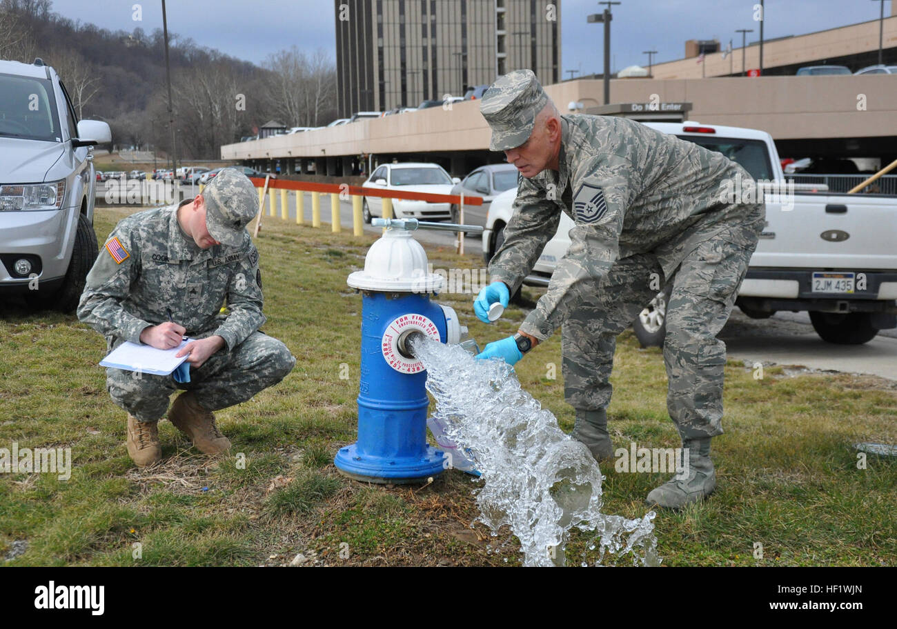 Master Sgt. Joe Moales of the 130th Airlift Wing Medical Group collects ...