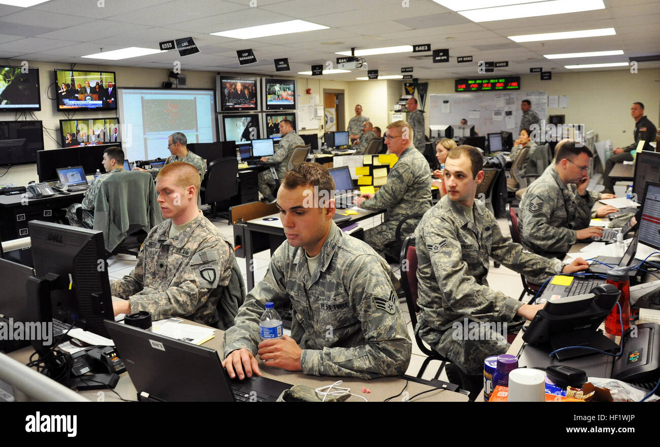 West Virginia National Guard's Joint Operations Center personnel ...