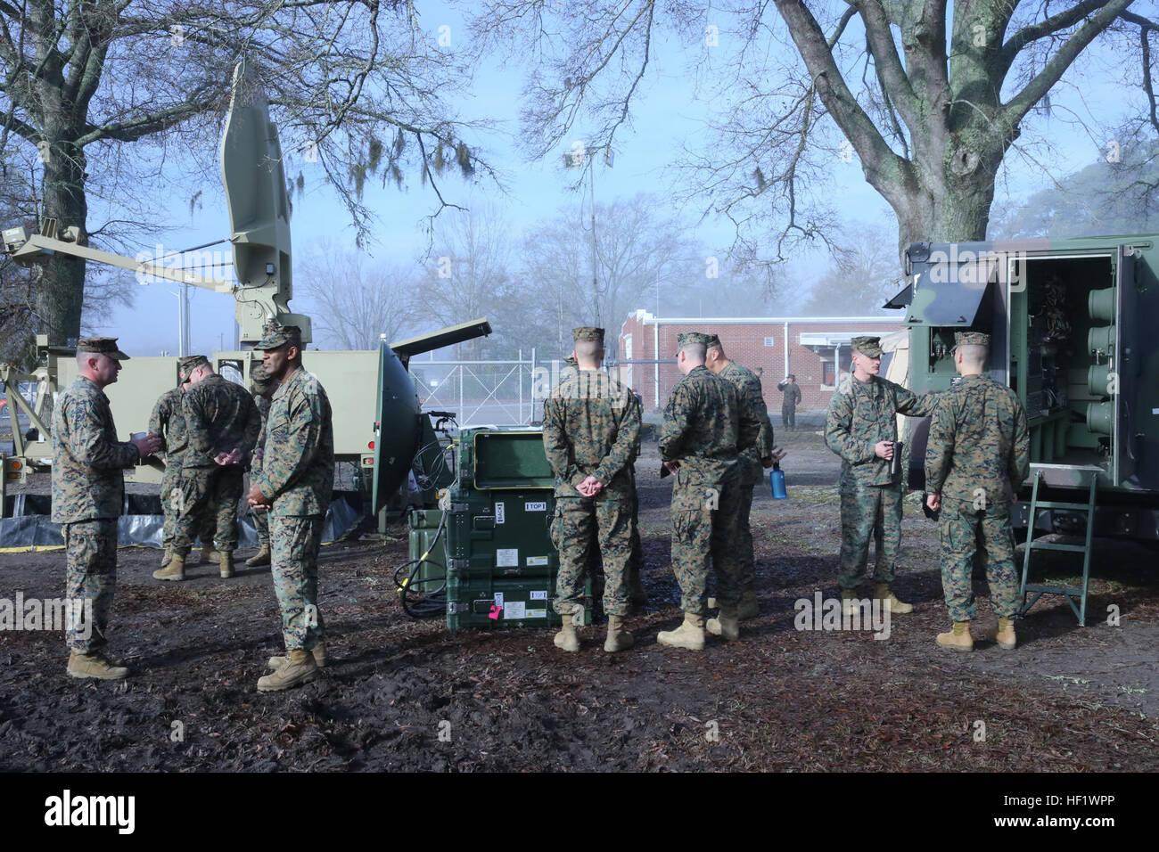 Marine Corps Base Camp Lejeune, N.C. - Visitors view the display set up ...
