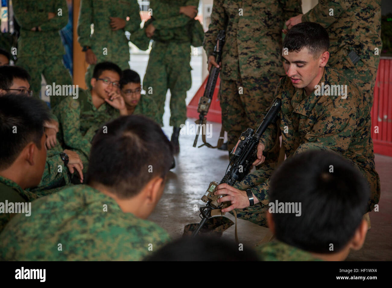 A U.S. Marine with Fox Company, 2nd Battalion, 4th Marine Regiment ...