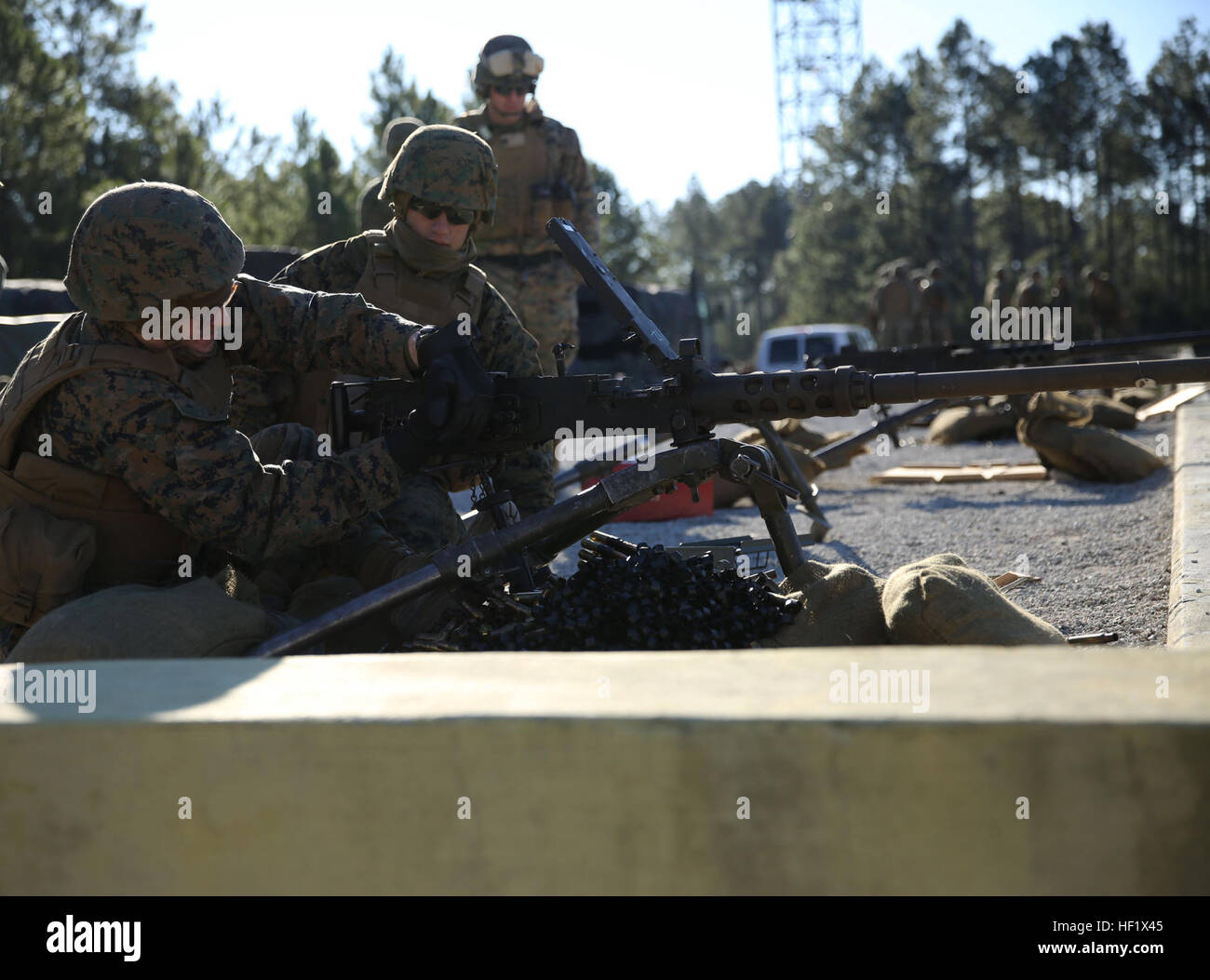 A Marine with 2nd Marine Logistics Group performs remedial action on a ...