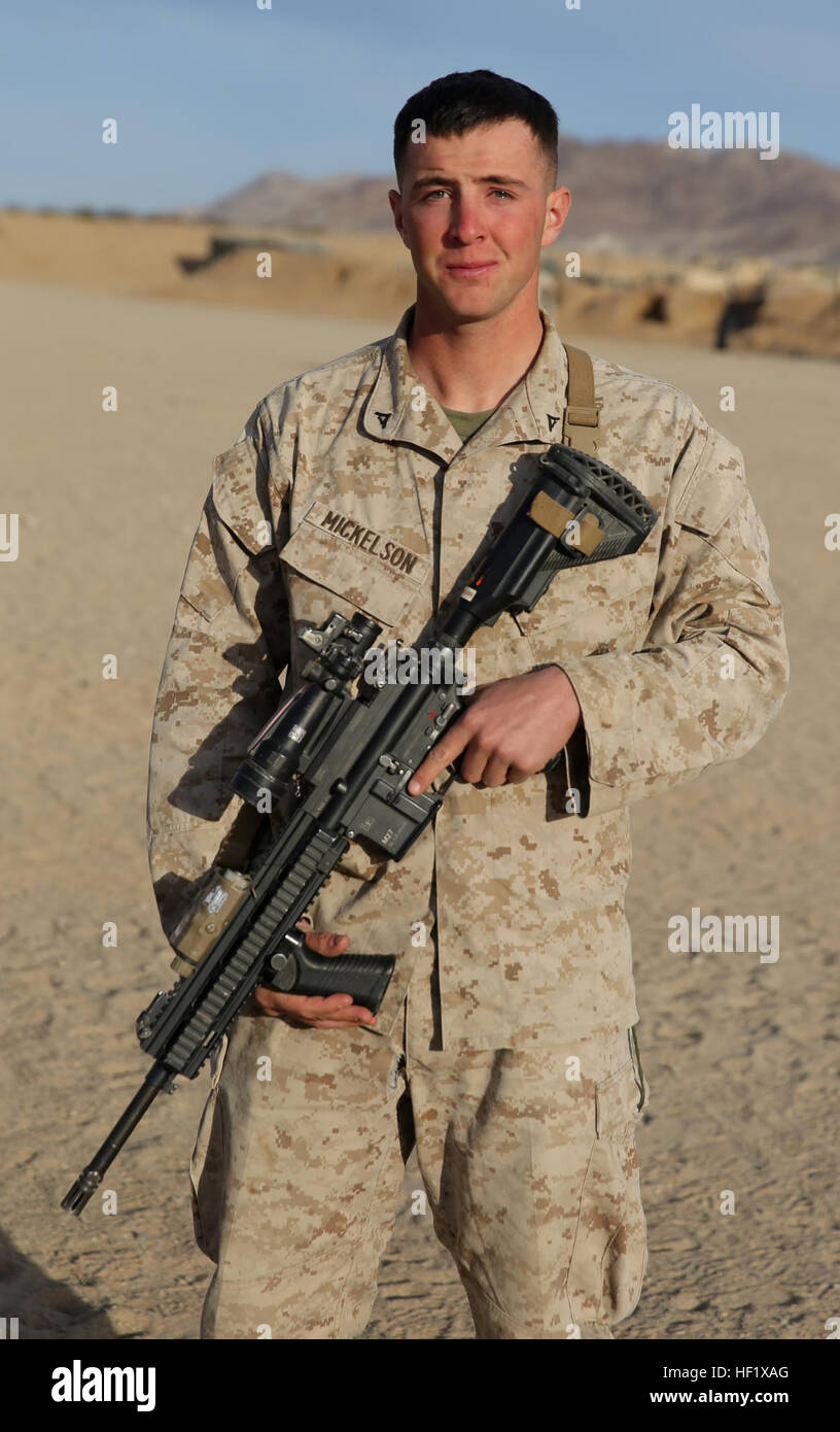 Lance Cpl. Jesse Mickelson, automatic rifleman, Bravo Company, 1st ...