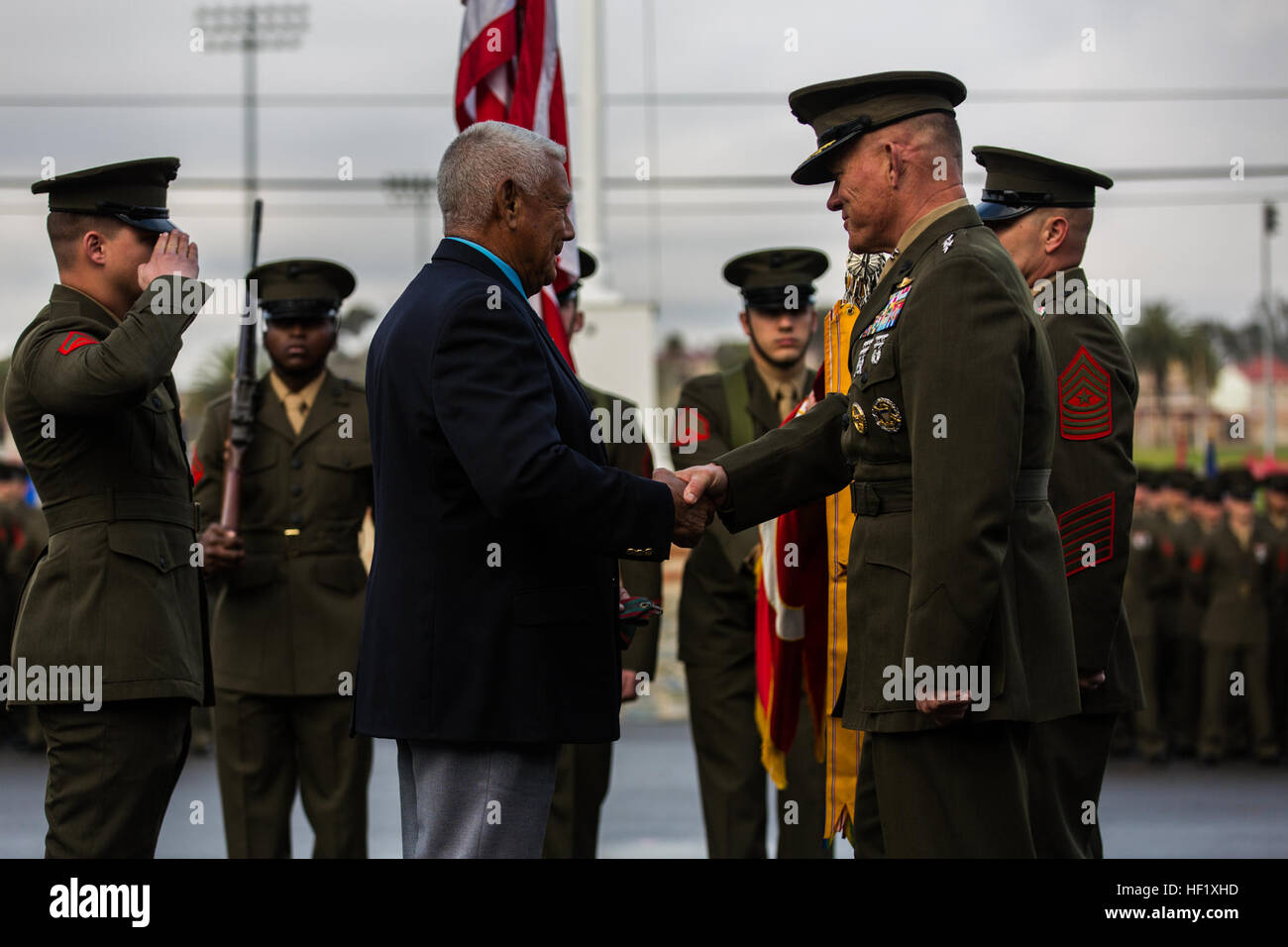 U.S. Marines Corps Maj. Gen. Lawrence D. Nicholson (right), commanding ...