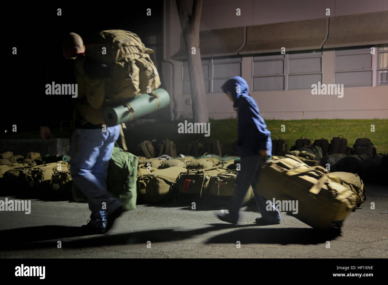 Gunnery Sgt. Timothy Dennison, 1st Marine Regiment adjutant, and his so ...