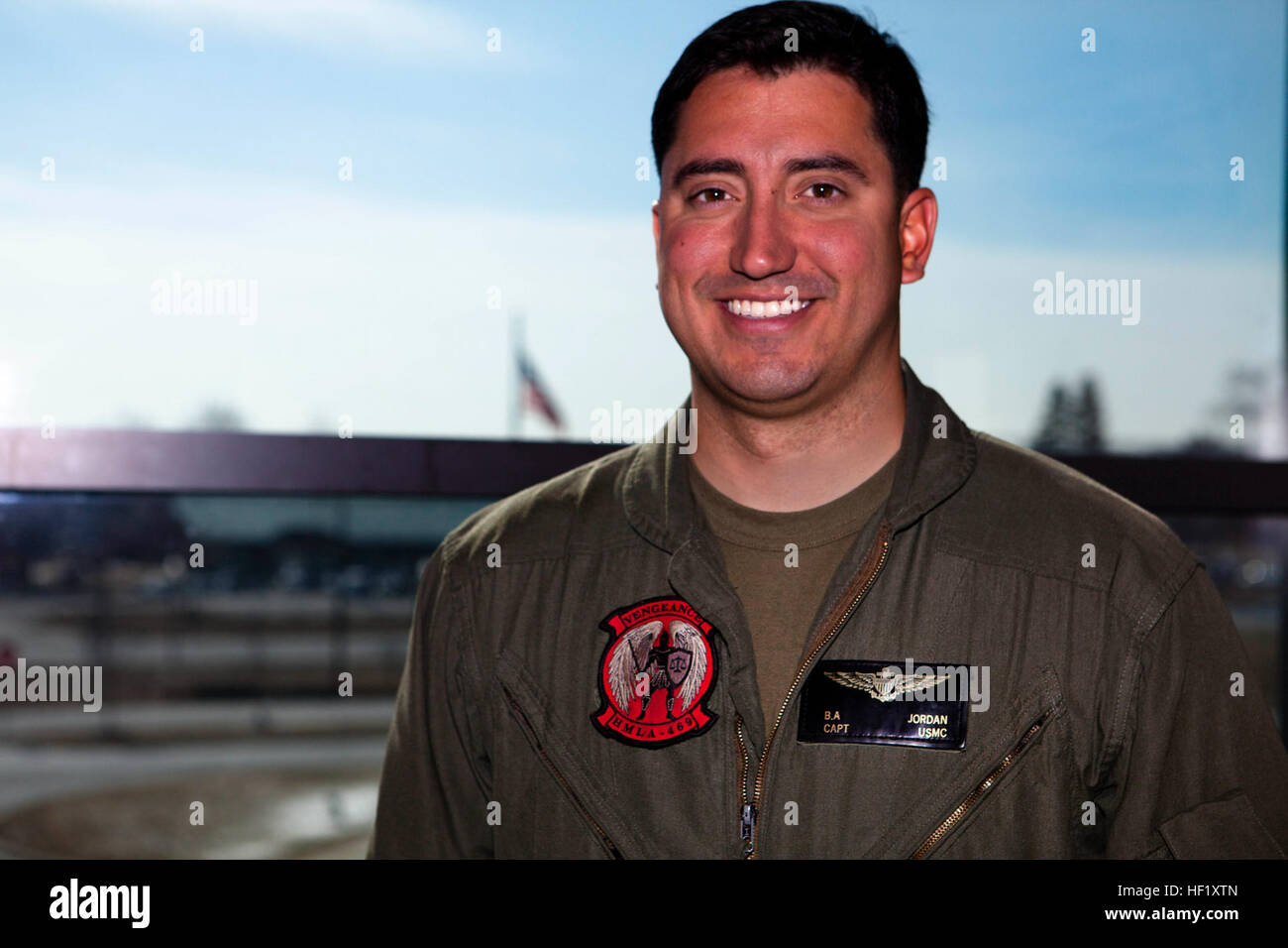 Capt. Brian Jordan, a UH-1Y Venom pilot, received the British ...