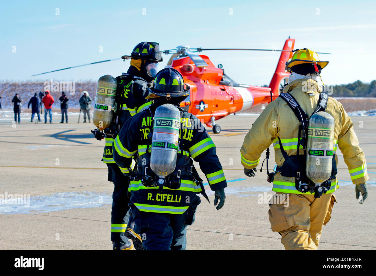 U.S. Air Force fire protection specialists from the New Jersey Air ...